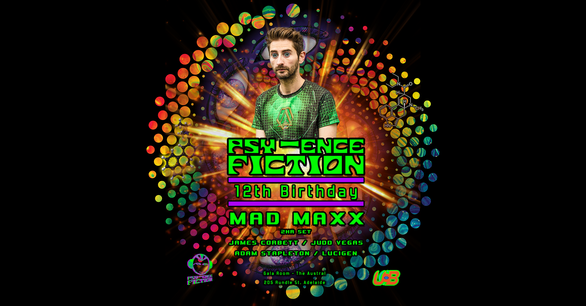 Psy-ence Fiction 12th Birthday featuring Mad Maxx